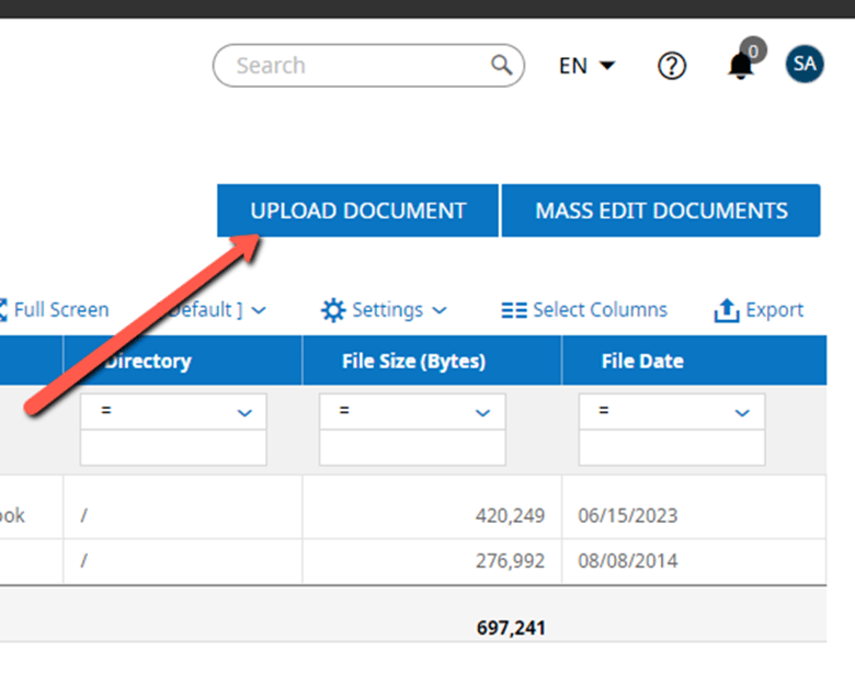 How to Upload Company Documents